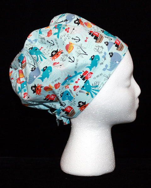 Pirate Sea Creatures - Scrub Hats by Michelle